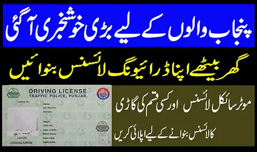 Punjab Driving License Apply Online - Required Document 2023