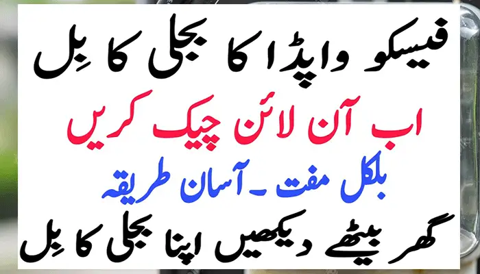 FESCO Bill Check Online by CNIC and Meter Number, Download and Print ...